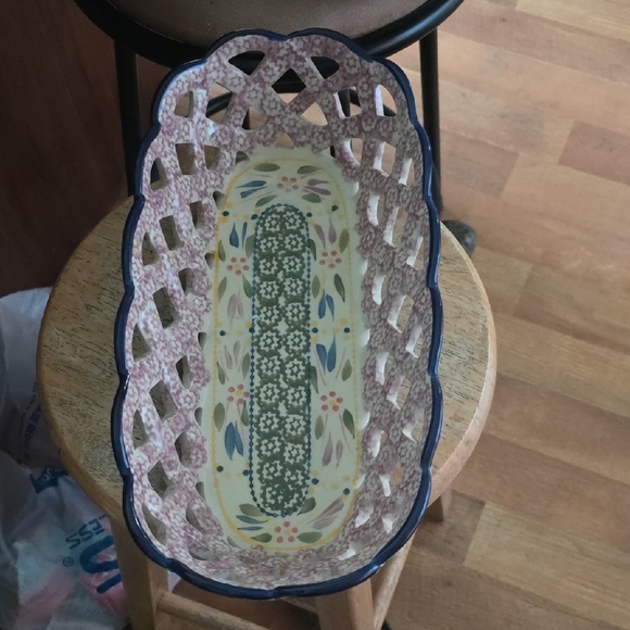 Temp-Tations | Kitchen | Temptations Floral Ceramic Basket With ...
